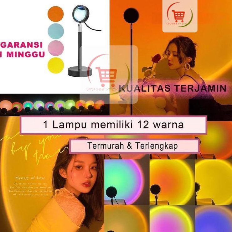 Jual STOK TERBARU!. Sunset Lamp Lampu Proyektor Tidur Led Motif ...