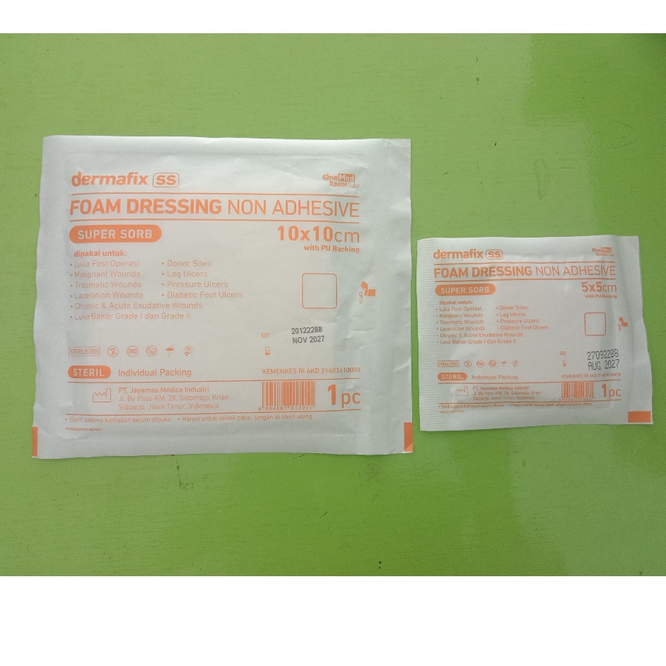Jual Plester Penutup Luka Onemed Dermafix SS Foam Dressing ukuran ...