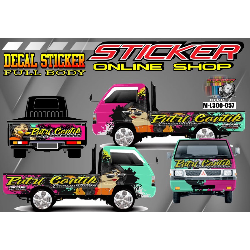 Jual stiker decal mobil Pick Up L300 dekal sticker fullbody/stiker ...
