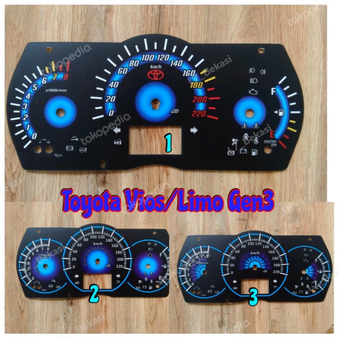 Jual Panel Speedometer Vios Limo Gen 3 Papan Spidometer Custom KodeBr09 ...