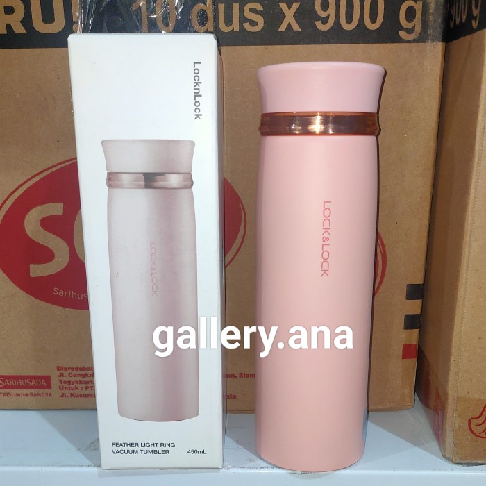 Jual LocknLock Exclusive Feather Ring Vacuum Tumbler 450 ml Pastel Pink ...