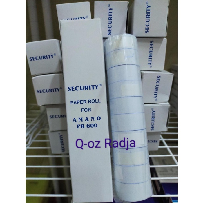 Jual BEST QUALITY Paper Roll "SECURITY" utk mesin AMANO PR 600, per pak ...