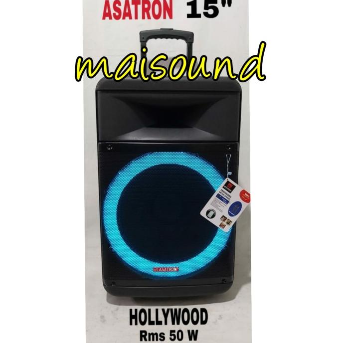 Jual SPEAKER ASATRON HOLLYWOOD 15 INCH PORTABLE MEETING BLUETOOTH FREE ...
