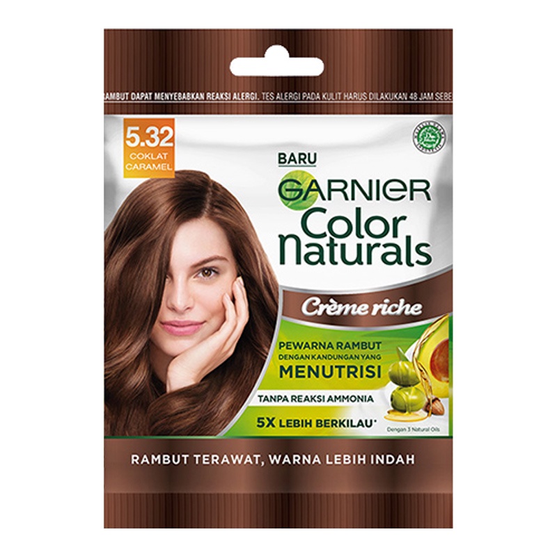 Jual Garnier Creme Riche Pewarna Rambut 5.32 Coklat Caramel 20 ml ...