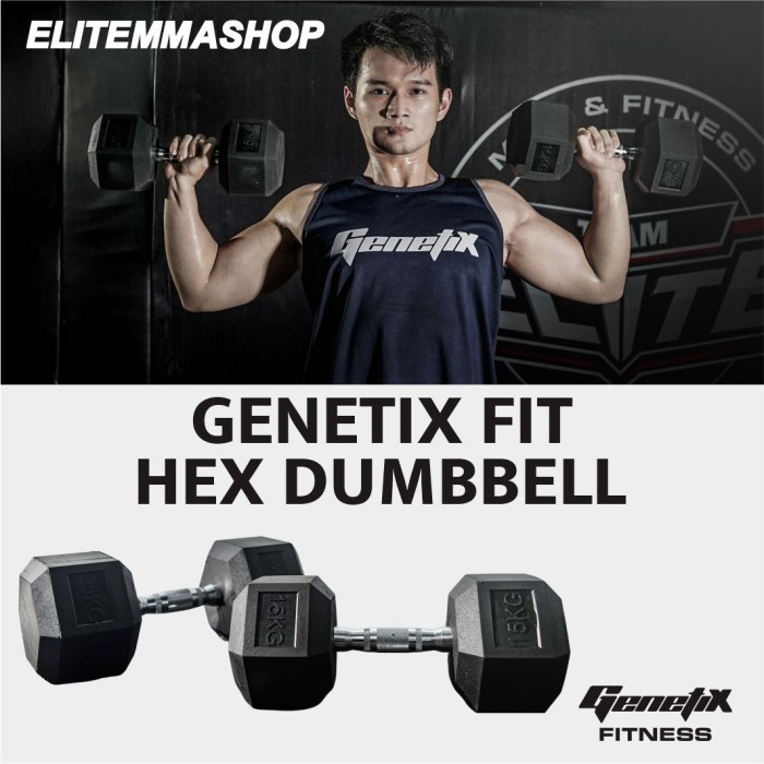 Jual Best Seller Genetix Fit Hex Dumbbell 5Kg (Pair) | Shopee Indonesia