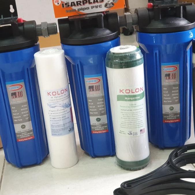Jual Paket BESI 1 BIRU - Saringan / Filter Air Siap Pakai 3 Housing ...