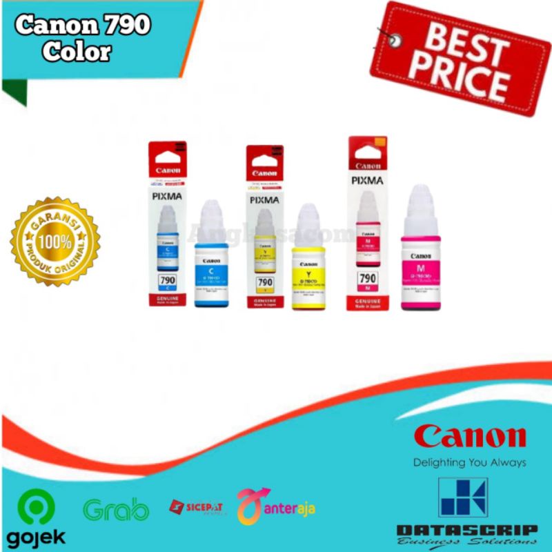 Jual Tinta Canon GI-790 GI 790 Cyan Magenta Yellow / Color Original Ink ...