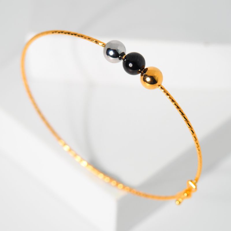 Jual Gelang Emas Kawatan Kembangan Mainan Boba Hitam & Putih - Toko ...