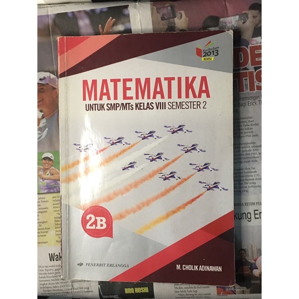 Jual buku 2b matematika kelas 8 semester 2 revisi penerbit erlangga ...