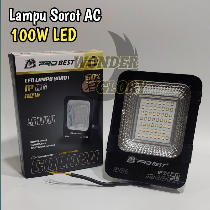 Jual Lampu sorot AC 100W LED IP66 PROBEST, Lampu Tembak AC 100Watt LED ...