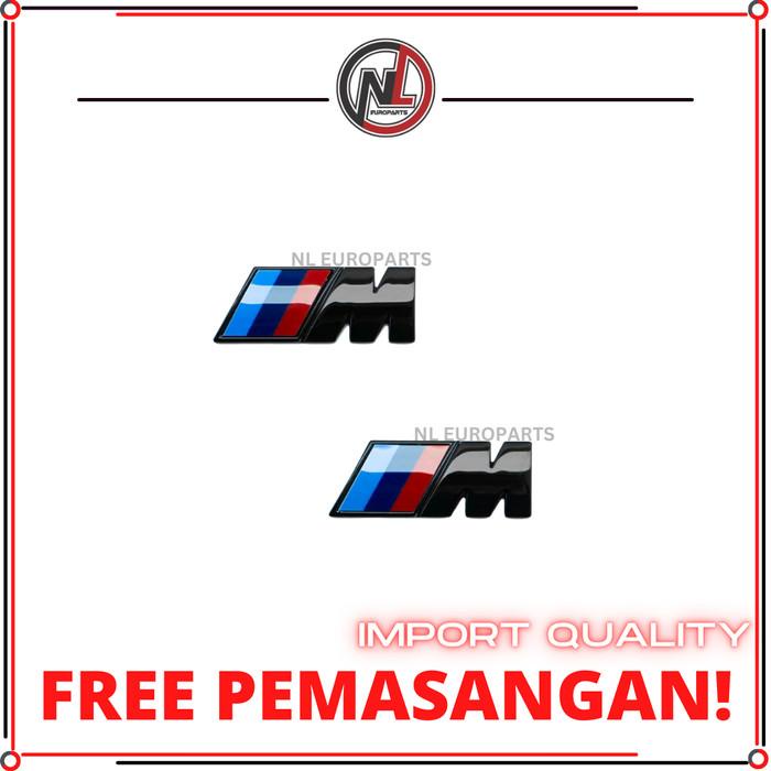 Jual Emblem Logo M Fender BMW F10 F30 F32 Logo Fender BMW M Black Gloss ...