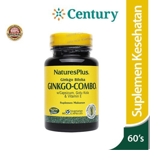 Jual Nature's Plus Ginkgo Combo 60 Kapsul/Ginkgo Biloba/Suplemen Otak ...