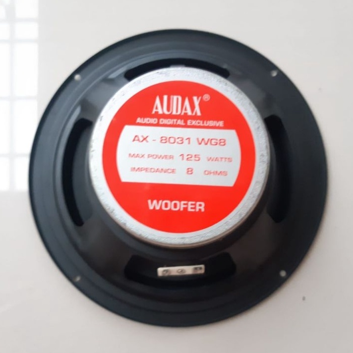 Jual AUDAX Speaker 8 Inch Daya 125 Watt Woofer AX-8031 ASLI | Shopee ...