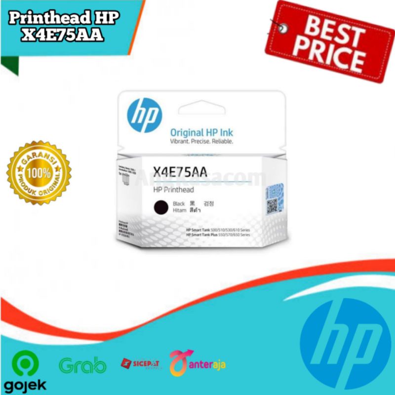 Jual Printhead HP X4E75AA Black Original Printer HP Smart Tank 500 515 ...