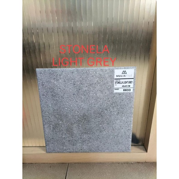 Jual keramik teras 40x40 kasar stonela kw 1 by MULIA TILE | Shopee ...