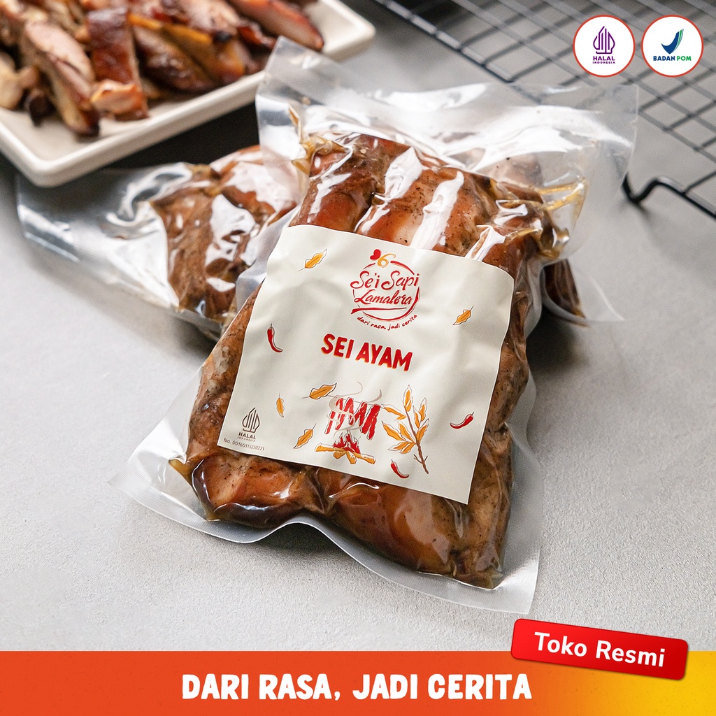 Jual Sei Ayam 500gr | Daging Ayam Asap | Sei Sapi Lamalera | Halal ...