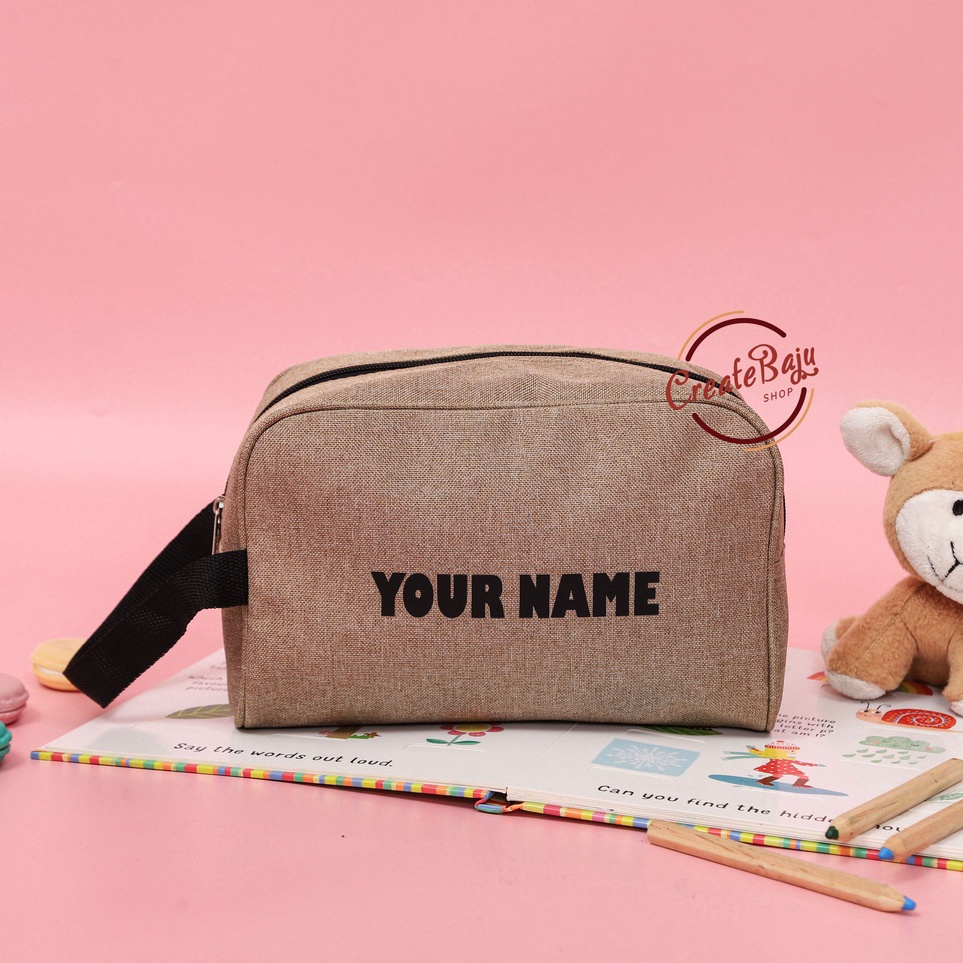 Jual Ready Z0ZHU CUSTOM NAMA / LOGO / TULISAN TAS POUCH ANAK DEWASA ...