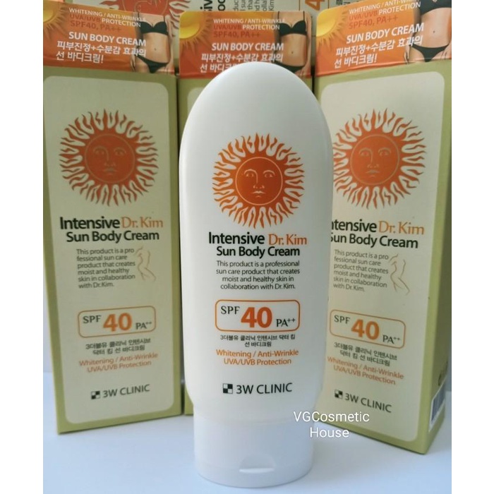 Jual 3W Clinic Intensive Dr.Kim Sun Body Cream Spf40 Pa++ 150G | Shopee Indonesia