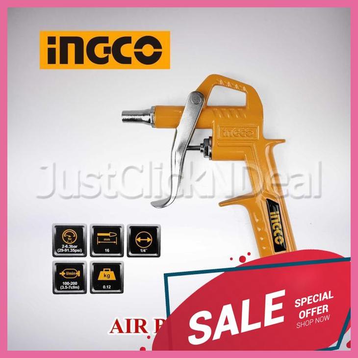 Jual JST - INGCO AIR BLOW GUN DUSTER 16 MM SEMPROTAN ANGIN SEMPROT DEBU KOMPRESOR | Shopee Indonesia