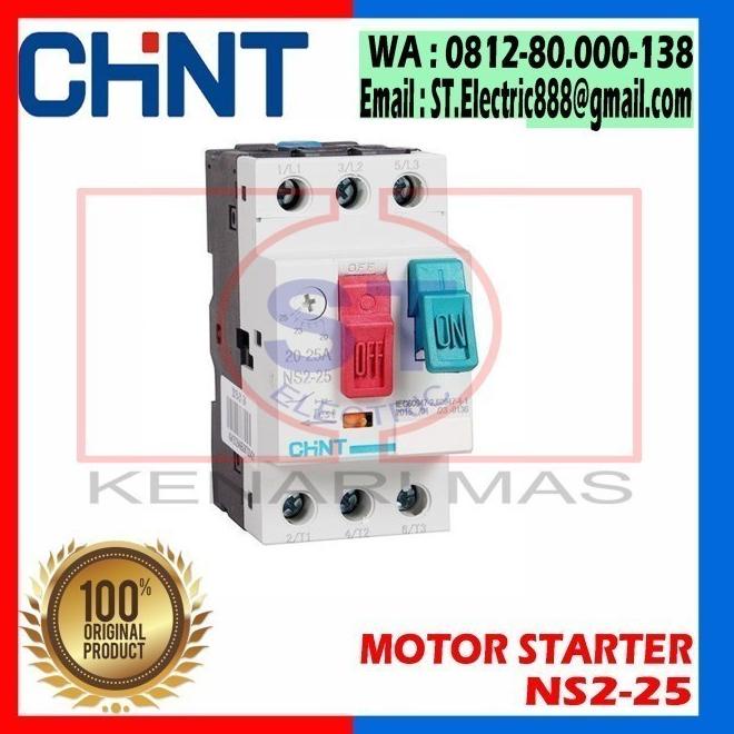 Jual Motor Starter Chint / Ns2-25 / Ns225 / Current Settings 1,6-2,5 10Ka | Shopee Indonesia