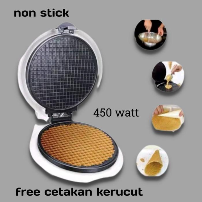 Jual Best Seller Dutch Waffle Maker Alat Pembuat Stroop Waffle Ice Cone ...