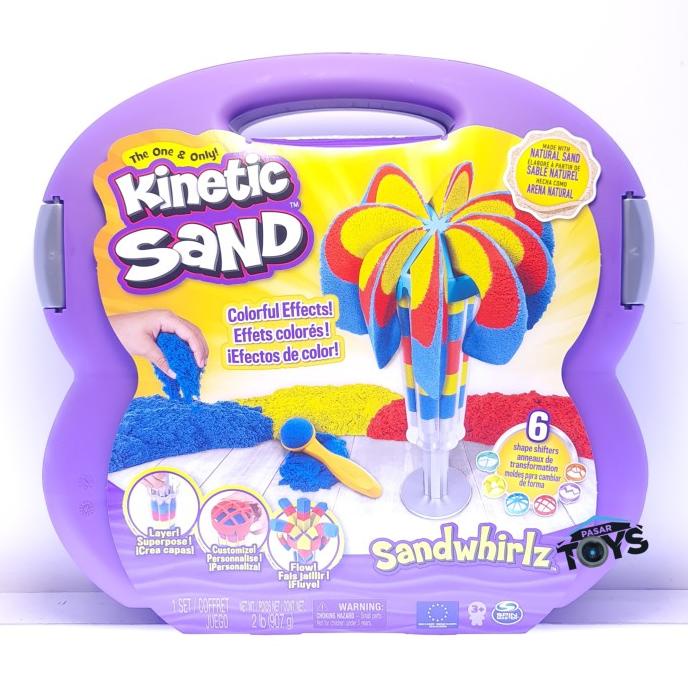 Jual Kinetic Sand Sandwhirlz Playset with 3 Colors of Kinetic Sand ...