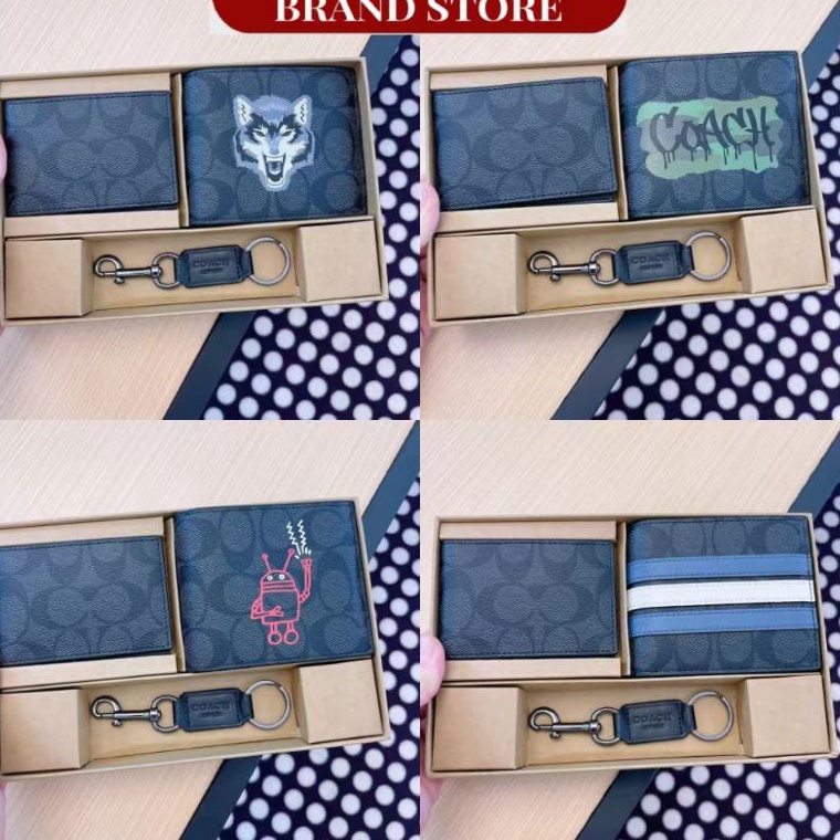 Jual Menarik!.. ORI - Dompet COACH Pria Import Gift Set 3 in 1 Lipat ...