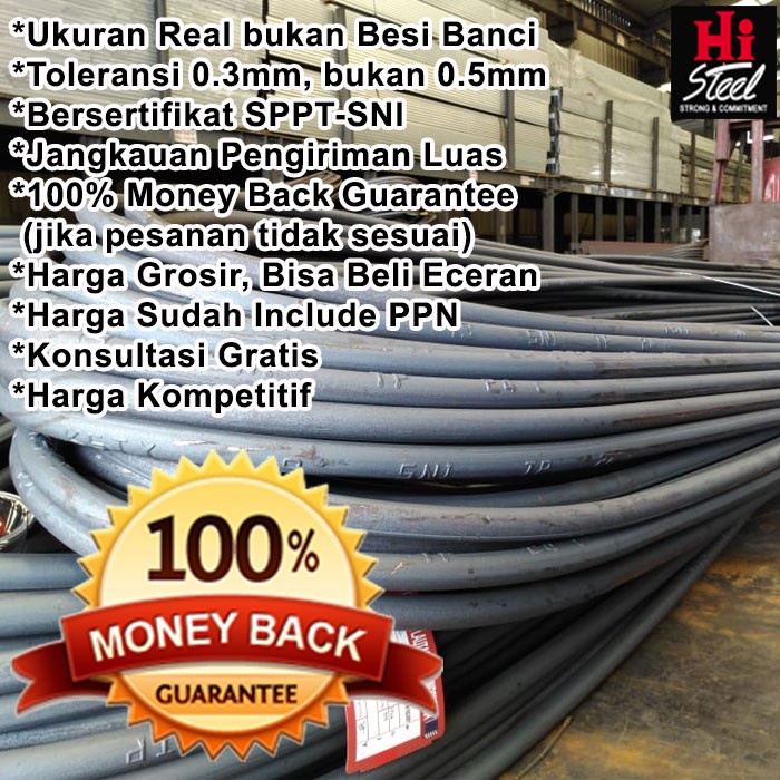 Jual Besi Beton Polos KS Cilegon 8mm (Bersertifikat) | Shopee Indonesia