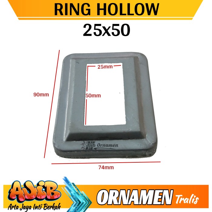 Jual ring hollow 25x50 mm tapak minimalis ornamen pagar | Shopee Indonesia