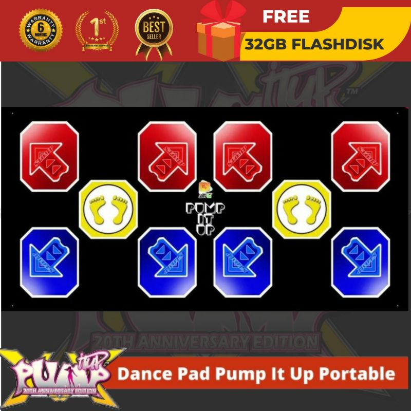 Jual Dance Pad Pump It Up Portable (Double) Tema Original Black ...
