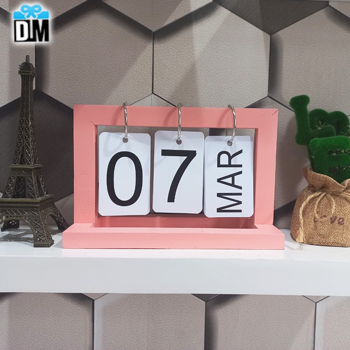 Jual WPQ KALENDER ABADI EVERLASTING CALENDAR KALENDER KAYU MEJA UNIK ...