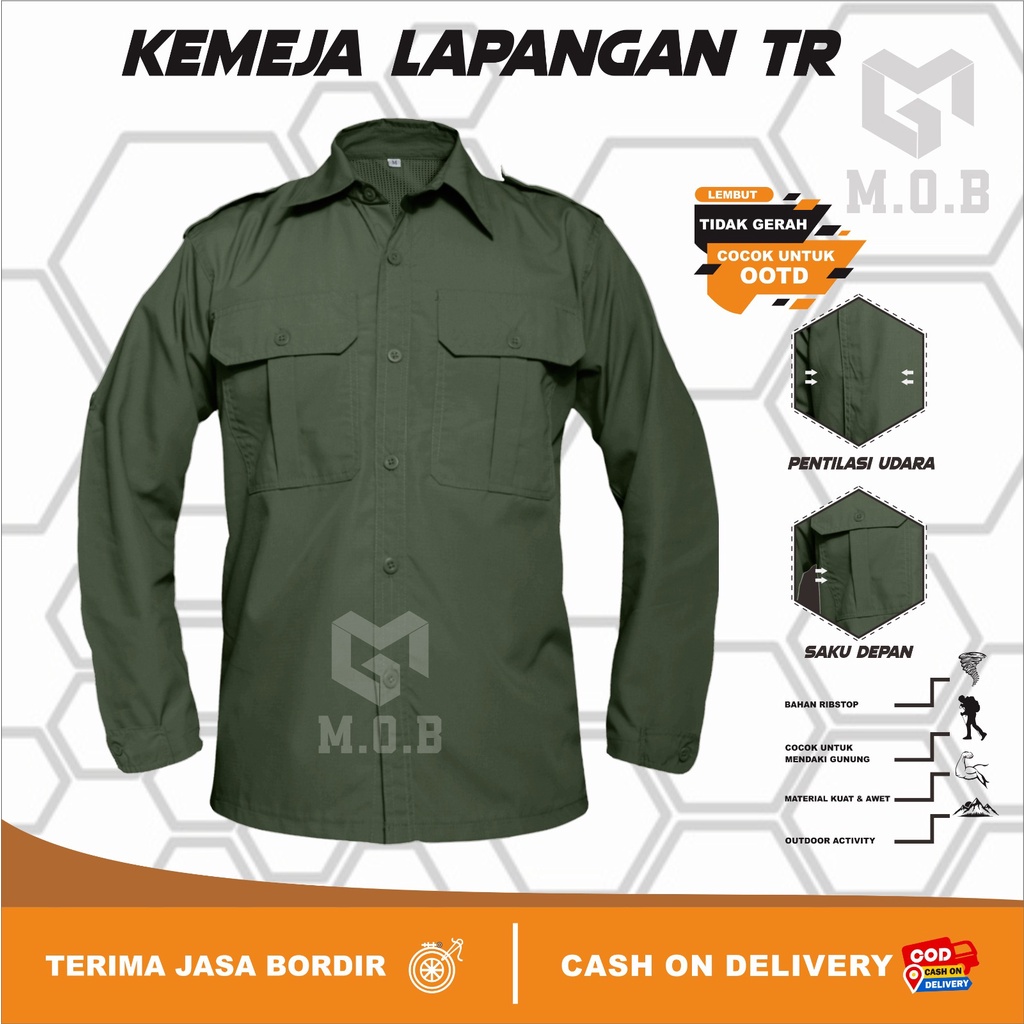 Jual COD Kemeja PDL Lapangan Baju Kerja Outdoor Tactical Hiking Gunung ...