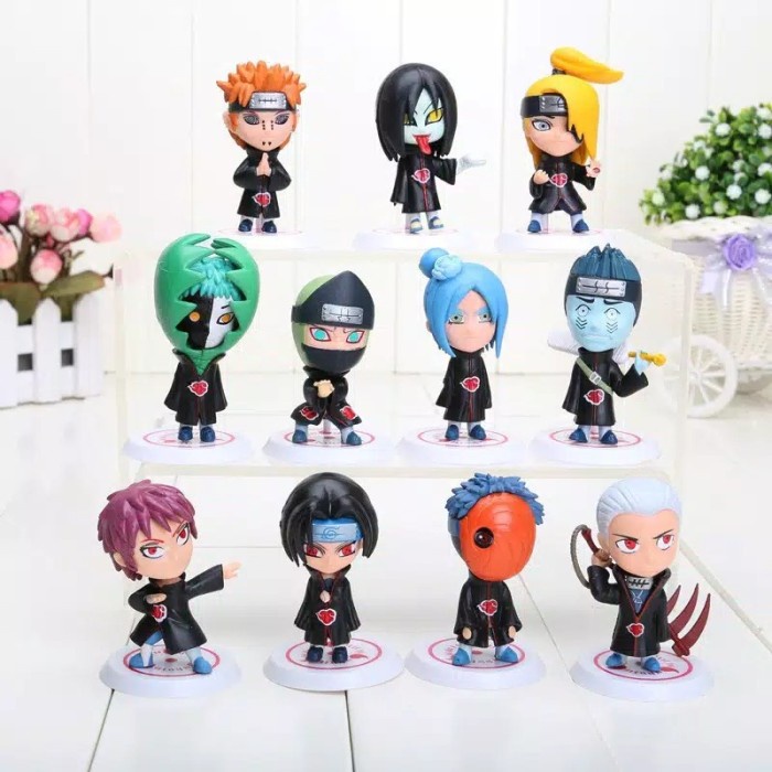 Jual Naruto Akatsuki Figure Set 11 Miniatur/Topper Cake | Shopee Indonesia