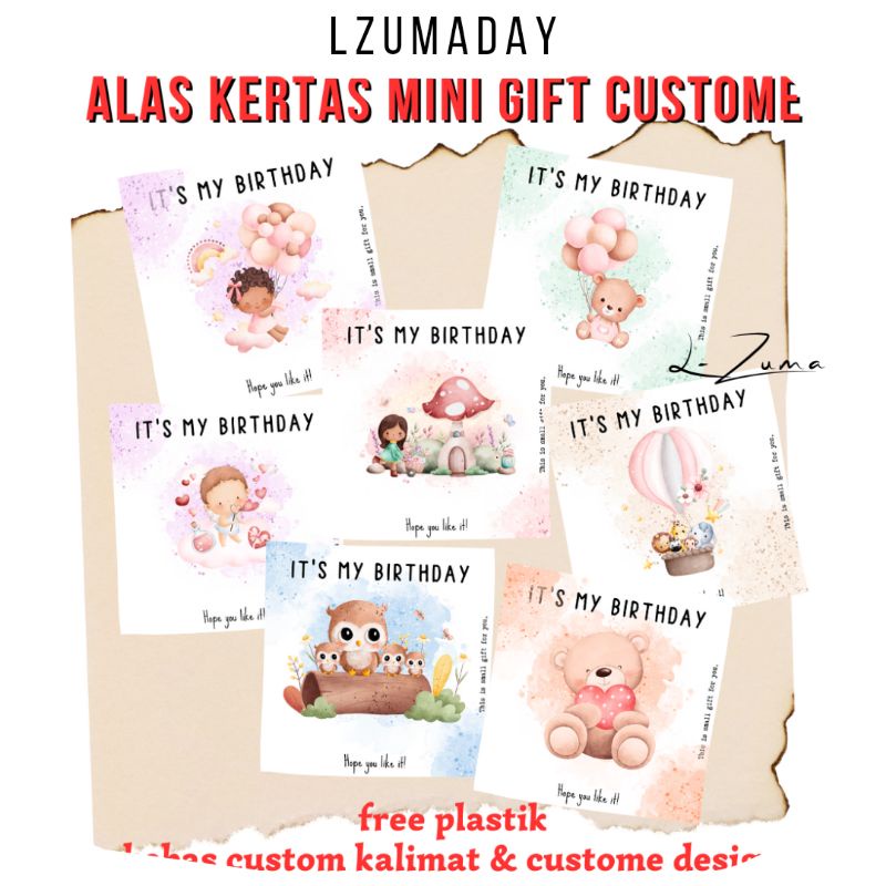 Jual [PART 4] Kertas Mini Gift + Plastik / Mini Gift Custome / Alas ...