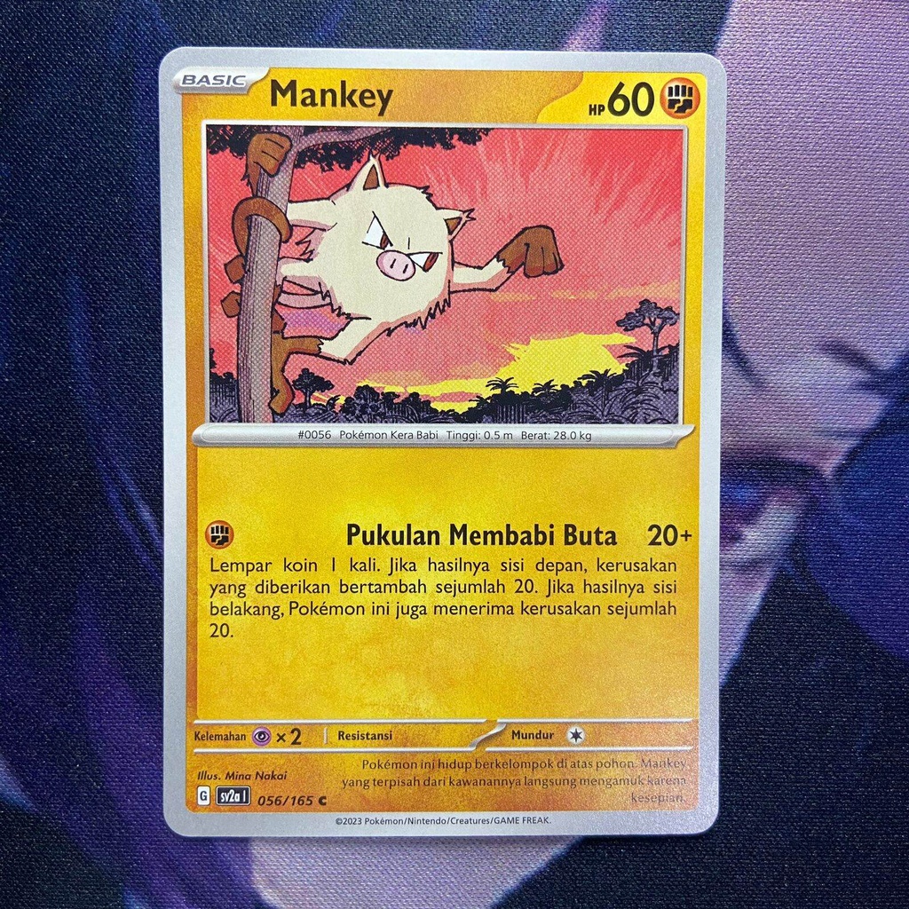 Jual pokemon (ID) mankey - SV2a 056/165 - C | Shopee Indonesia
