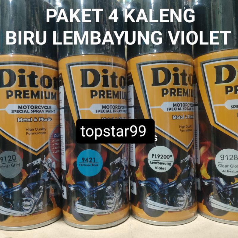Jual Pilok Cat Semprot Diton Premium Biru Lembayung Violet 9200 Fortune ...