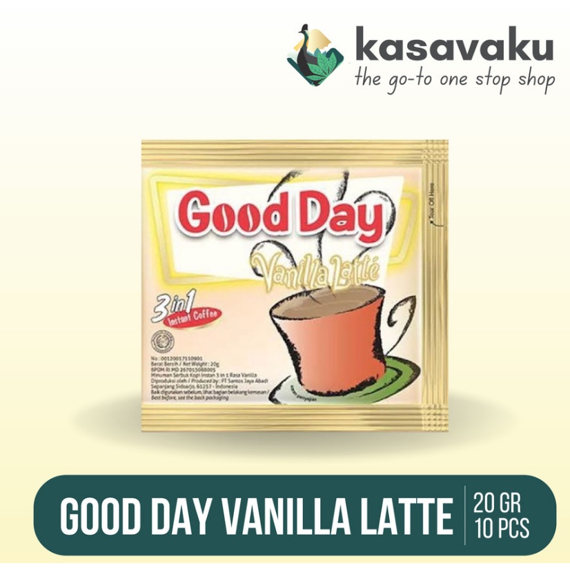 Jual Kopi Good Day Vanilla Latte 20g 1 Renceng Isi 10 | Shopee Indonesia