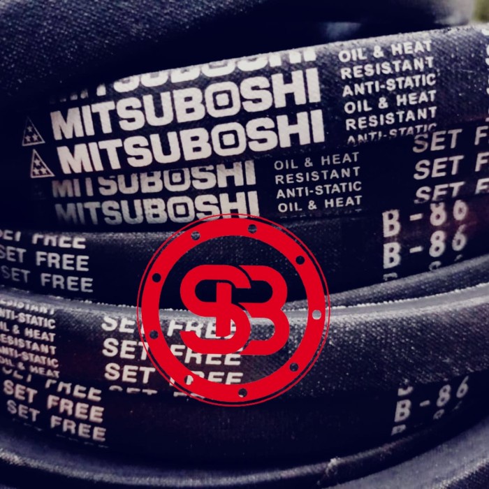 Jual Van Fan Belt VanBelt BANDO B86 / Tali Ban Kipas MITSUBOSHI B 86 MBI terpercaya | Shopee ...