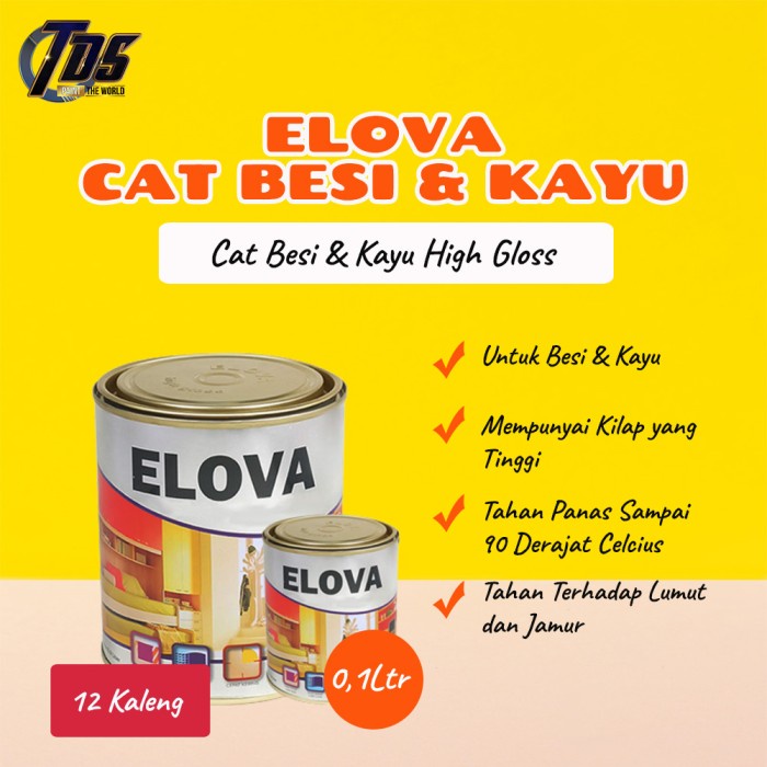 Jual Cat Besi dan Kayu Elova 0,1Ltr Isi 12 Kaleng | Shopee Indonesia
