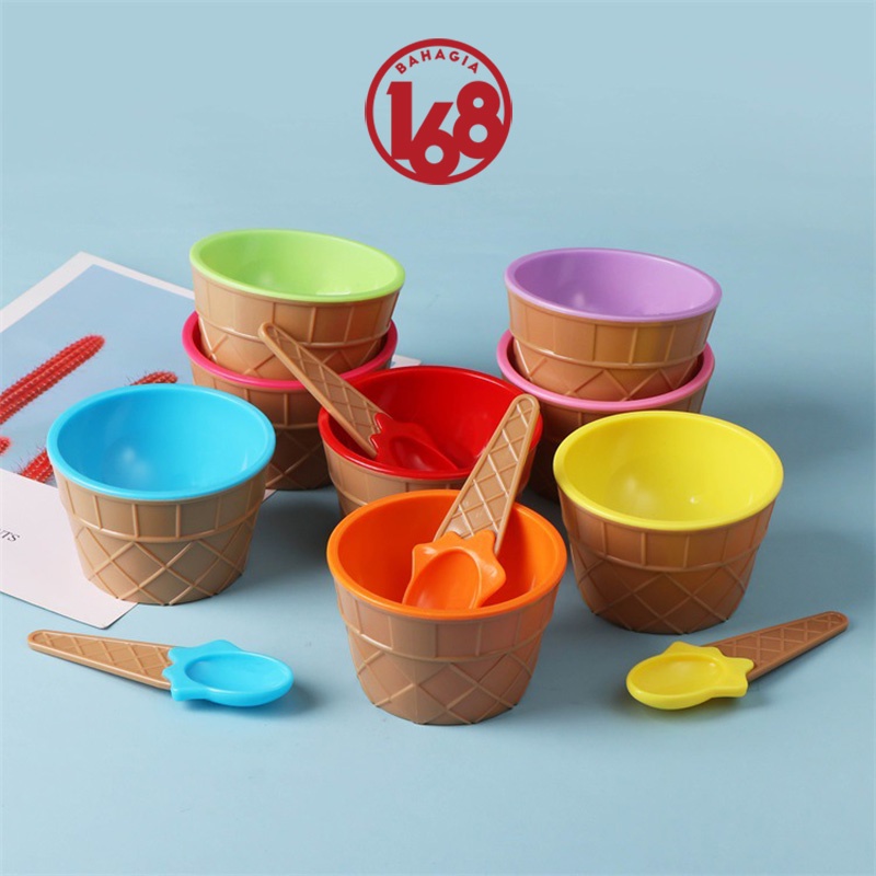 Jual ES KRIM BOWL Mangkok + Sendok Masker Bentuk ES KRIM / Mangkuk ...