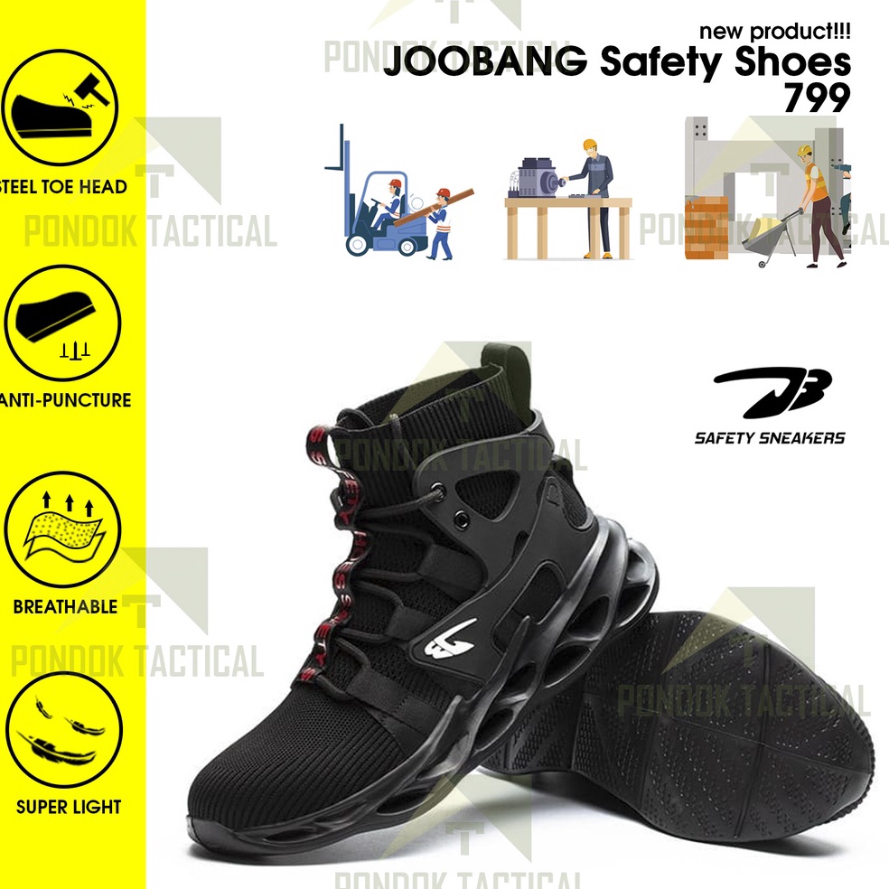 Jual 35 Sepatu Safety Sneakers JBS 799 Ujung Besi Anti Tusukan Benda ...