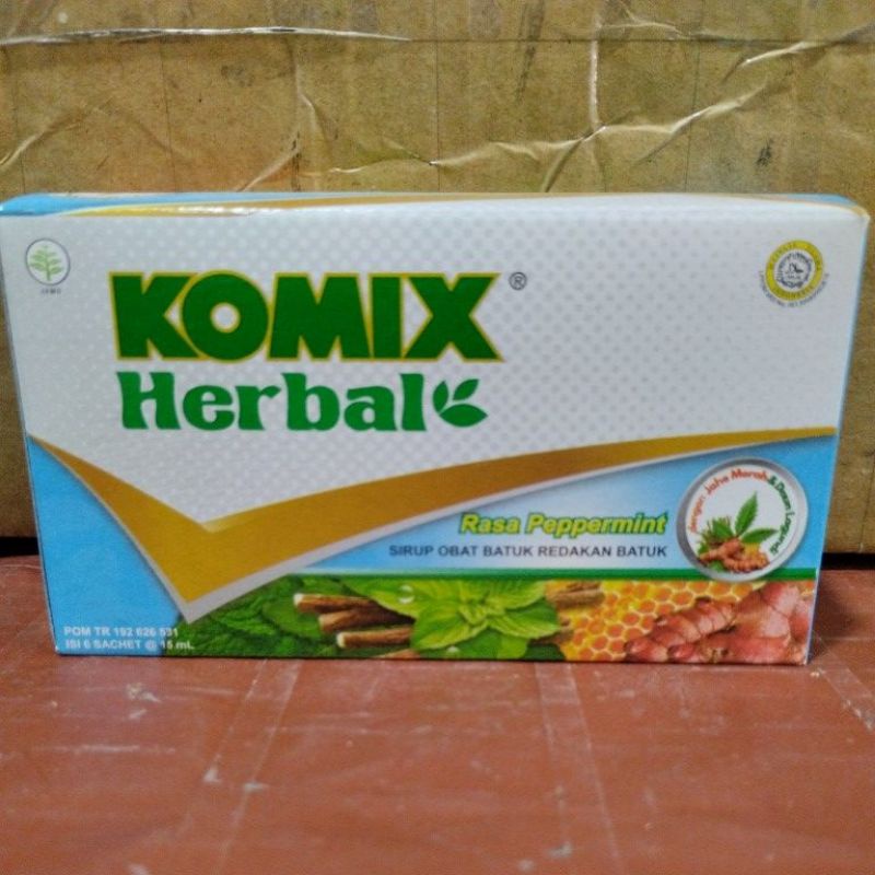 Jual Komix Herbal Sachet Dus Isi 6 Sachet Rasa Peppermint / Obat Batuk ...