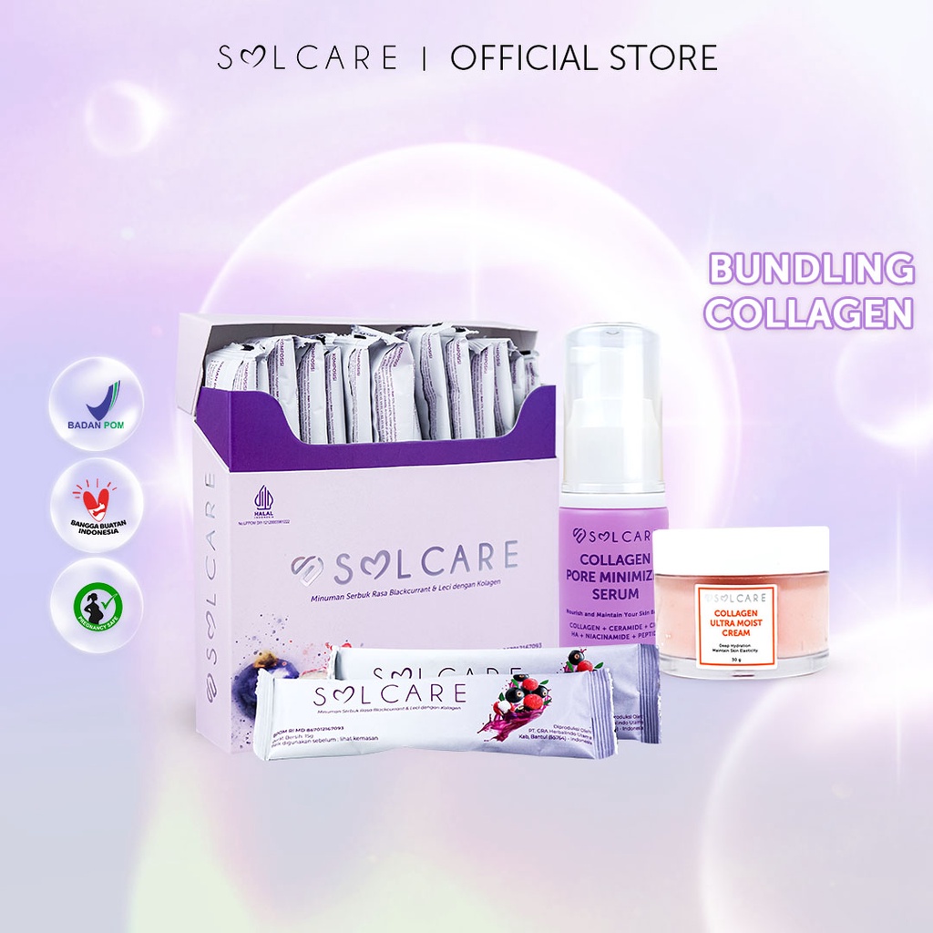 Jual Solcare Bundling Collagen Serum + Cream + Drink | Shopee Indonesia