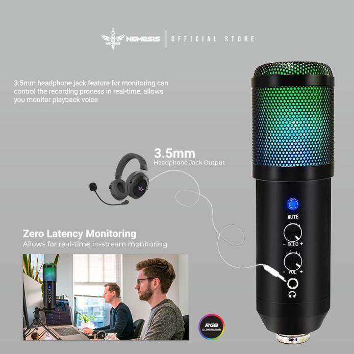 Jual NYK NEMESIS MCN-07 / MCN07 TRIDENT RGB CONDENSER MICROPHONE NEW ...