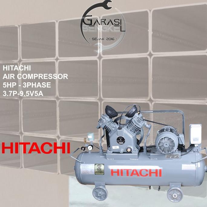 Jual Kompresor Angin Hitachi Air Compressor 5Hp 3 Phase 3.7P-9.5V5A ...