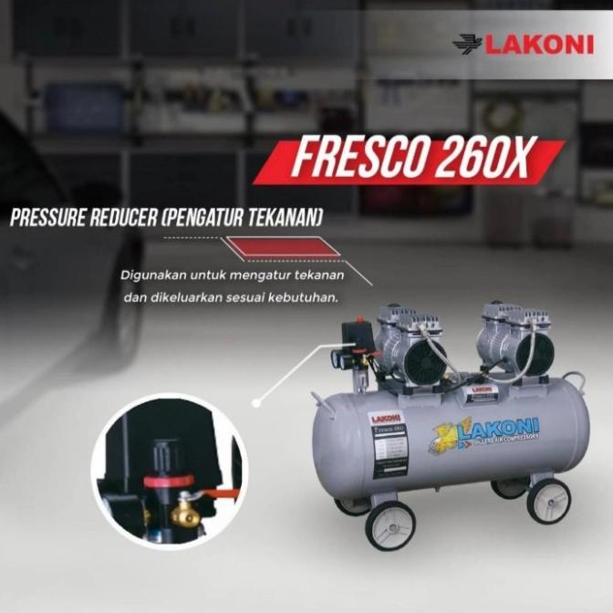 Jual Kompresor Silent Oilles 2 HP Fresco 260 X Lakoni - Air Compressor ...