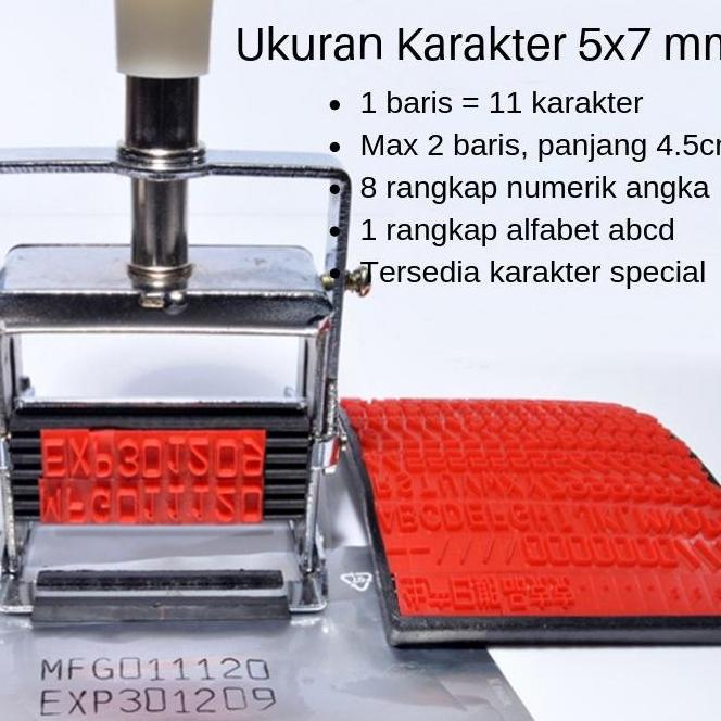 Jual Karakter set Mesin Nobu Stamper - Angka dan Huruf Mesin Stempel ...