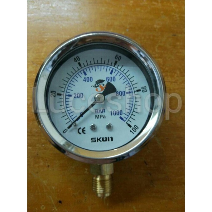 Jual 1000 Bar / 100 Mpa Pressure Gauge / Manometer 2,5 Inchi | Shopee ...