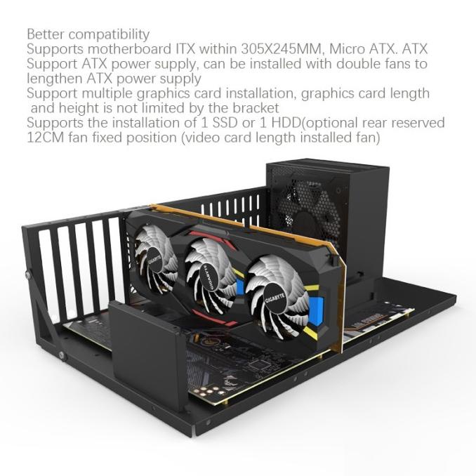 Jual Mining Frame Mining Rig Case Support ITX/ Mini ATX for 8 GPU(ATX ...