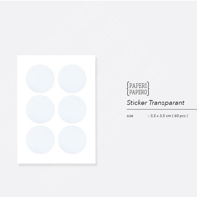 Jual populer] Sticker Transparent Bulat - Stiker Segel Bening ...